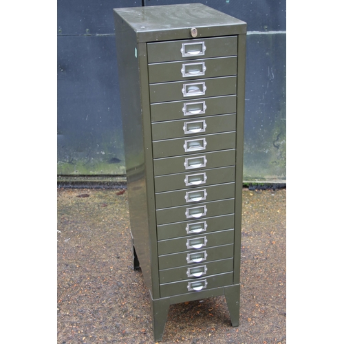 Vintage metal multi drawer file cabinet (no key but drawers are open ...