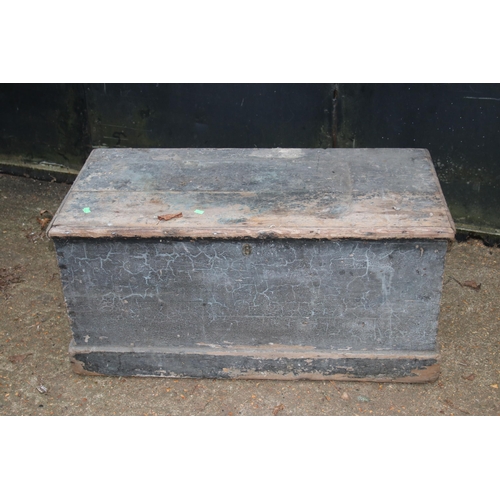 A rustic tool/storage wooden box