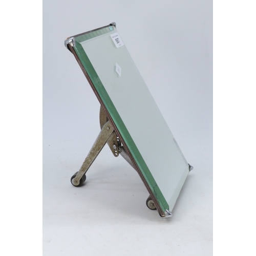 Vintage Art Deco vanity bevel edged mirror on sprung adjustable stand