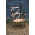 Antique / late 18c primitive comb back West Country Windsor chair