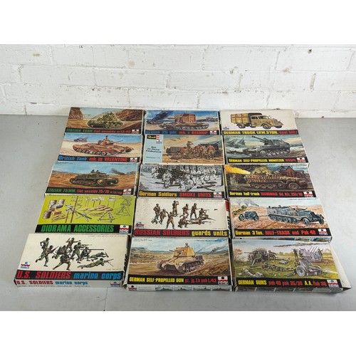 A selection of ESCI model kits to include Diorama accessories, British ...