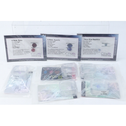 8 Gem Collector stones all sealed with COA cards includes Tanzanite ...