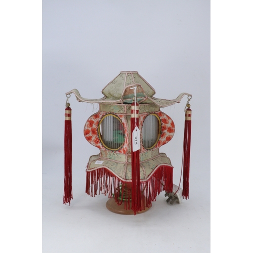 Chinese lantern side lamp with revolving scene inside. (Trade, spares ...