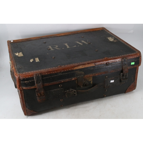 Antique leather travel case