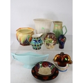 A Falcon ware planter, Beswick planter, Beswick jug, Ivory ware bowl ...