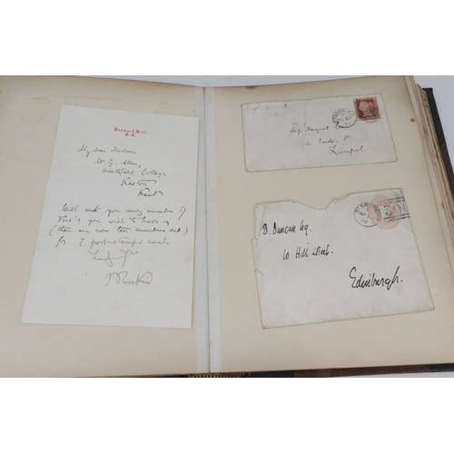 Two albums of autographs, letters, signatures to include good quantity ...