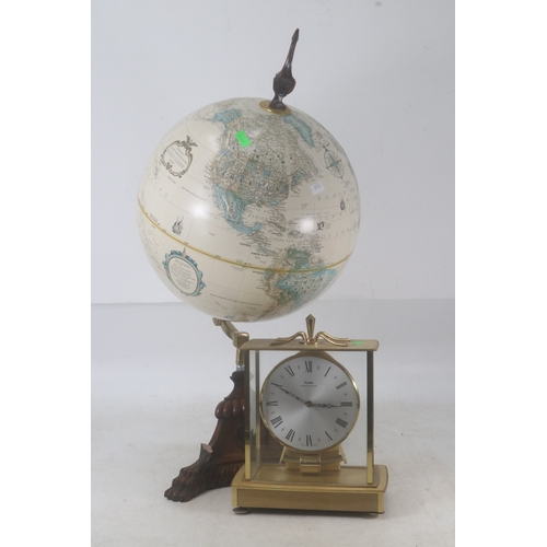 Kundo electronic mantle clock with antique style globe