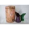 Pink paraffin can together with a reproduction Castrol oiler and a ...