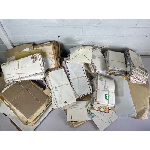Large quantity of loose stamps and some on air mail envelopes, mixed