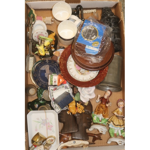 Two cartons of assorted sundries to include ceramics, metalware ...