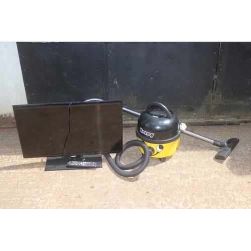 Samsung 32" TV with remote together with a yellow Henry hoover trade ...