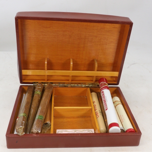 Cigar box together with a selection of cigars (Proof of ID will be ...