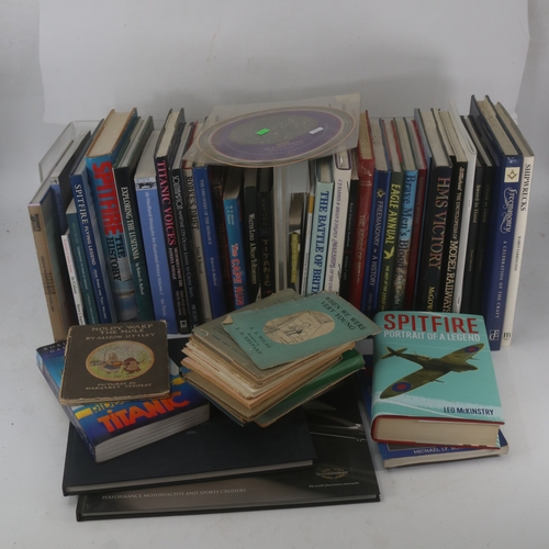 Large quantity of assorted interest books, Planes, Ships, Titanic and ...