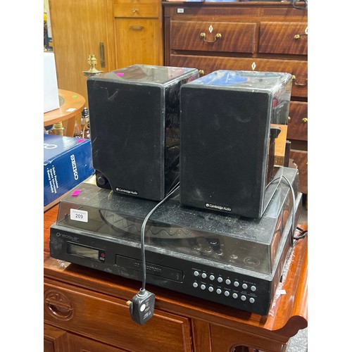 Neostar Electronics record player together with Cambridge Audio ...