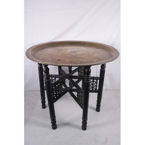 Oak stool, tiffen table and an oak carved cake stand