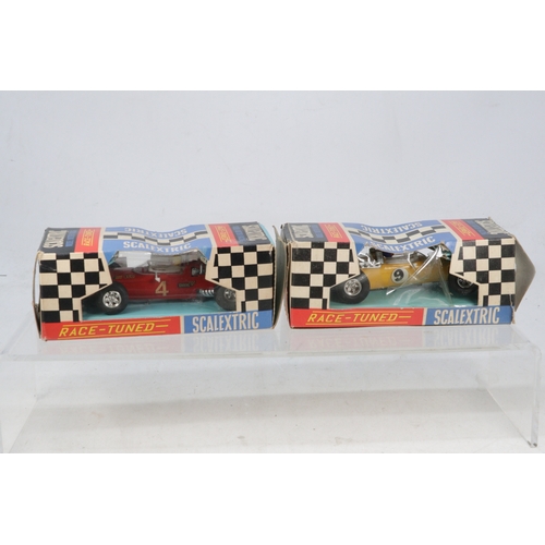 Scalextric C9 Ferrari GP and C6 Panther both boxed (boxes damaged)