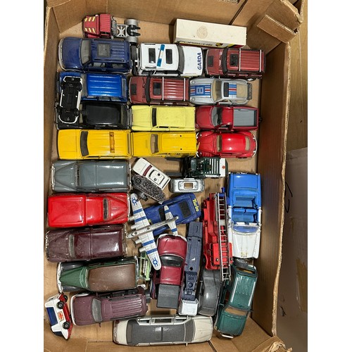 Two cartons of assorted diecast vintage and later matchbox, corgi ...