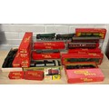 Quantity of boxed Triang railways coaches, Airfix meat van, Triang R56 ...