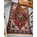 Red patterned rug