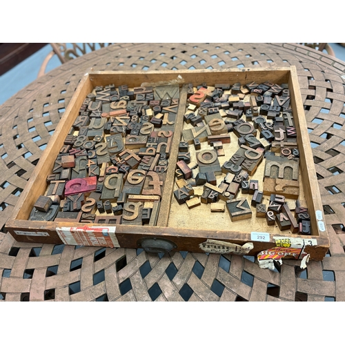 Printers Letters & Numbers Blocks in Tray