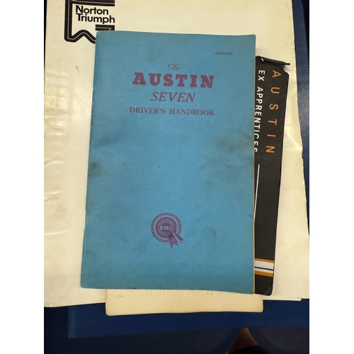 Collection of Classic Car Books Together with Austin 7 Handbook Etc.
