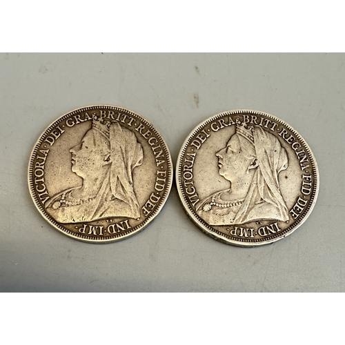 Two Victorian Silver Coins One Dates 1893 and the other 1895