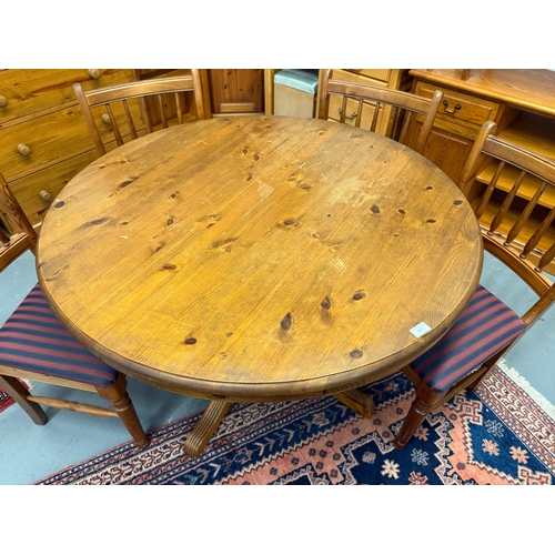 Ducal Pine Extending Dining Room Table together with 4 Chairs