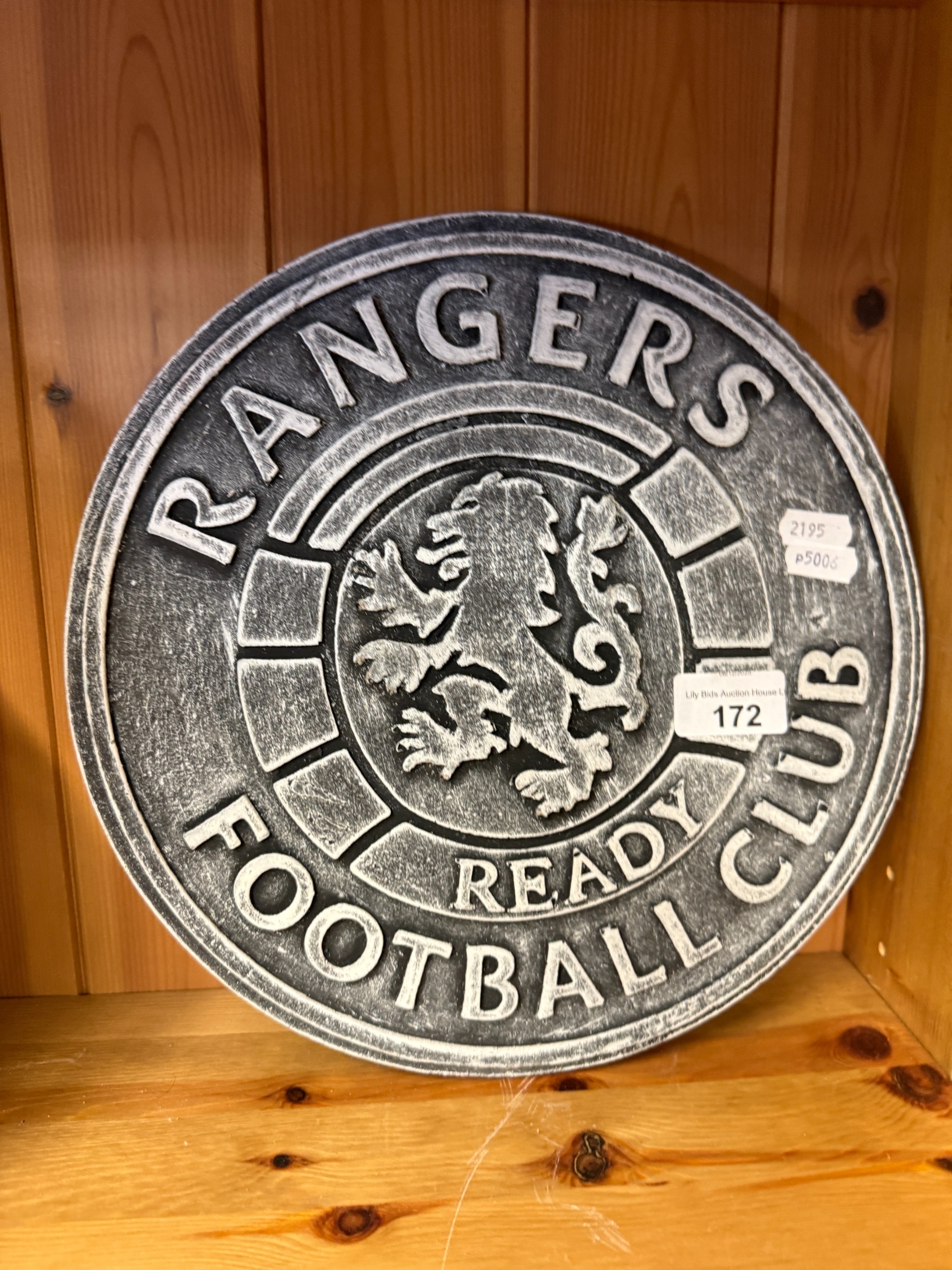 Rangers Football Club Stone Plaque