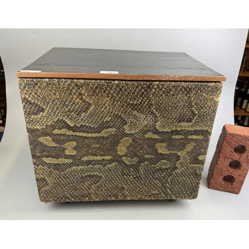 Large Rowland Ward Taxidermy Snake Skin Box Approx. L 44cm W 33cm H 39cm