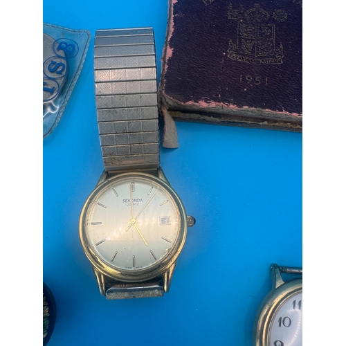 Collection of Watches & Commemorative Coins