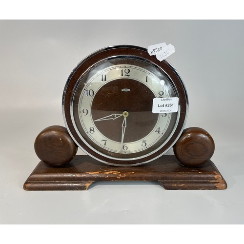 Vintage Wooden Metamec Model 701 Mantel Clock in the Art Deco Style ...