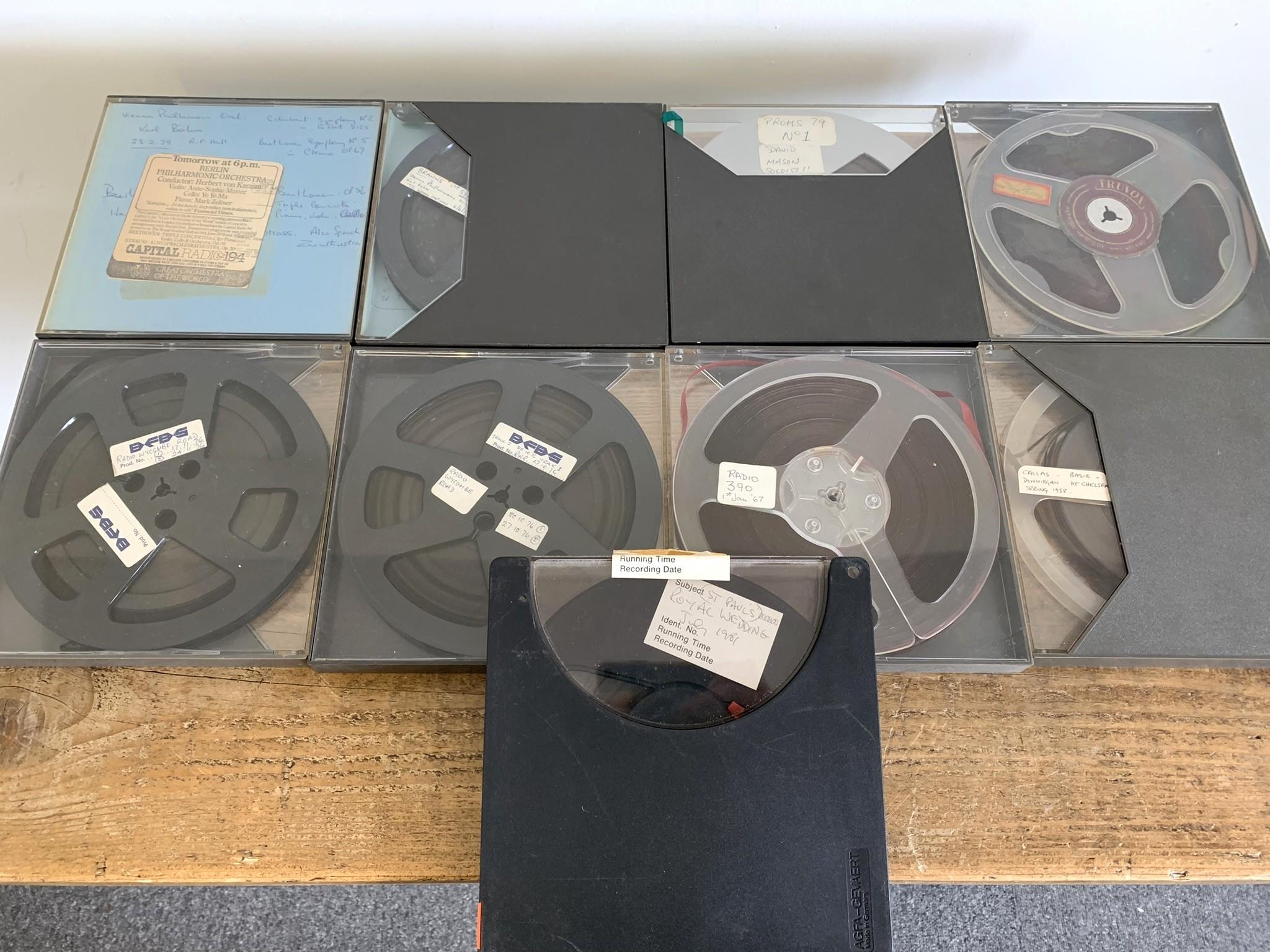 Nine vintage recorded 7