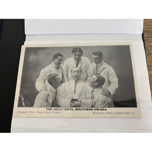 A small postcard album part filled with approx. 27 early 20th Century ...