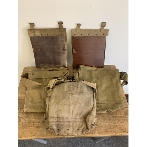 A mixed lot of WW2 British 37 pattern packs, map boards etc