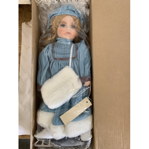 A boxed Classique Collection porcelain doll 'Jessica' together with a ...