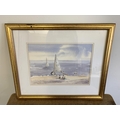 Lenny Townsend, framed and glazed watercolour 'Southwold Beach', signed ...