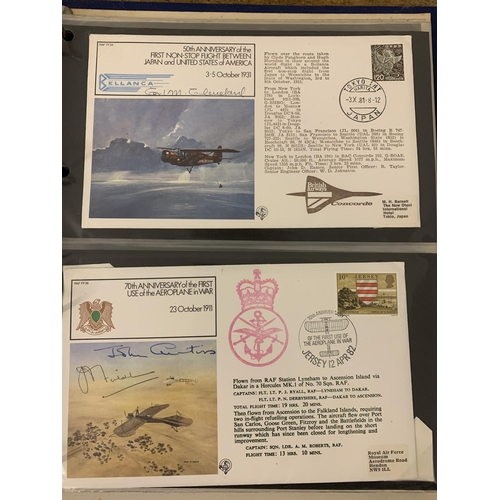 Four filled folders of special signed RAF and military related first ...