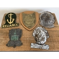 Three antique pressed tin insurance fire marks on for The Royal ...