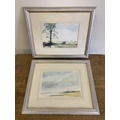 Nigel Colebrook, local artist, a framed and glazed pair of watercolours ...