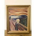 After Edvard Munch, an oil on board of 'The Scream' unsigned, 12 1/4" x ...