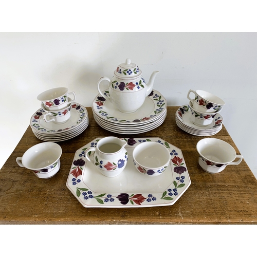A part Adams 'Old Colonial' pattern dinner and tea wares (signs of use ...