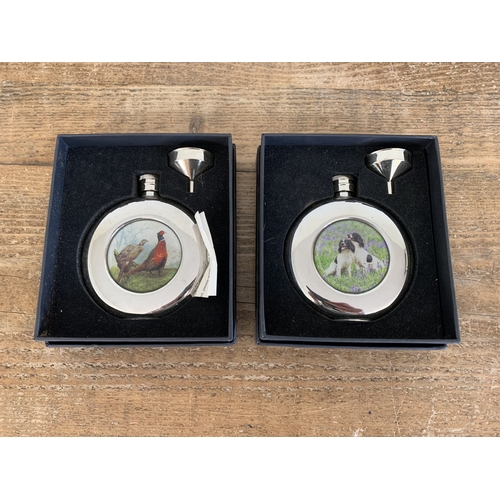 A pair of Mark Scheffel 10x50 binoculars, a pair of Charles Frank 10x50 ...