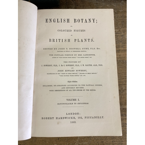 1863, a set of nine volumes 'English Botany; or, Coloured Figures of ...