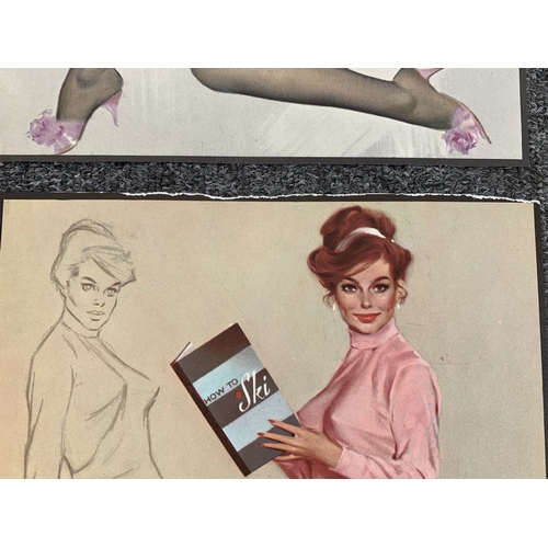 A collection of 36 vintage mid Century Fritz Willis (1907-1979) erotic ...