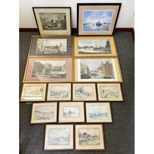A large collection of framed and glazed prints including nine Jason ...