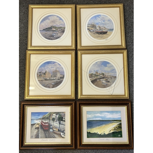 Four framed and glazed artist signed prints by Clive Madgwick, all ...