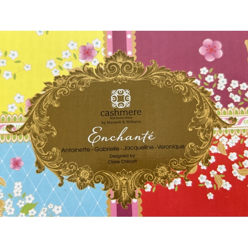 A boxed 'Cashmere Enchante' four setting tea set by Maxwell and ...