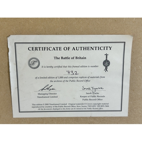 A large framed and glazed limited edition Battle of Britain 1940 ...