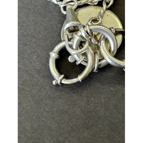 A 925 sterling silver chain, various parts with hallmarks, approx. 24 ...