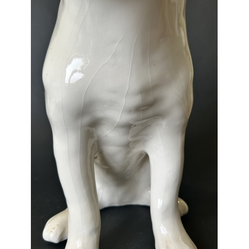 A large Winstanley HMV style Jack Russel terrier dog, 12 1/4" high ...